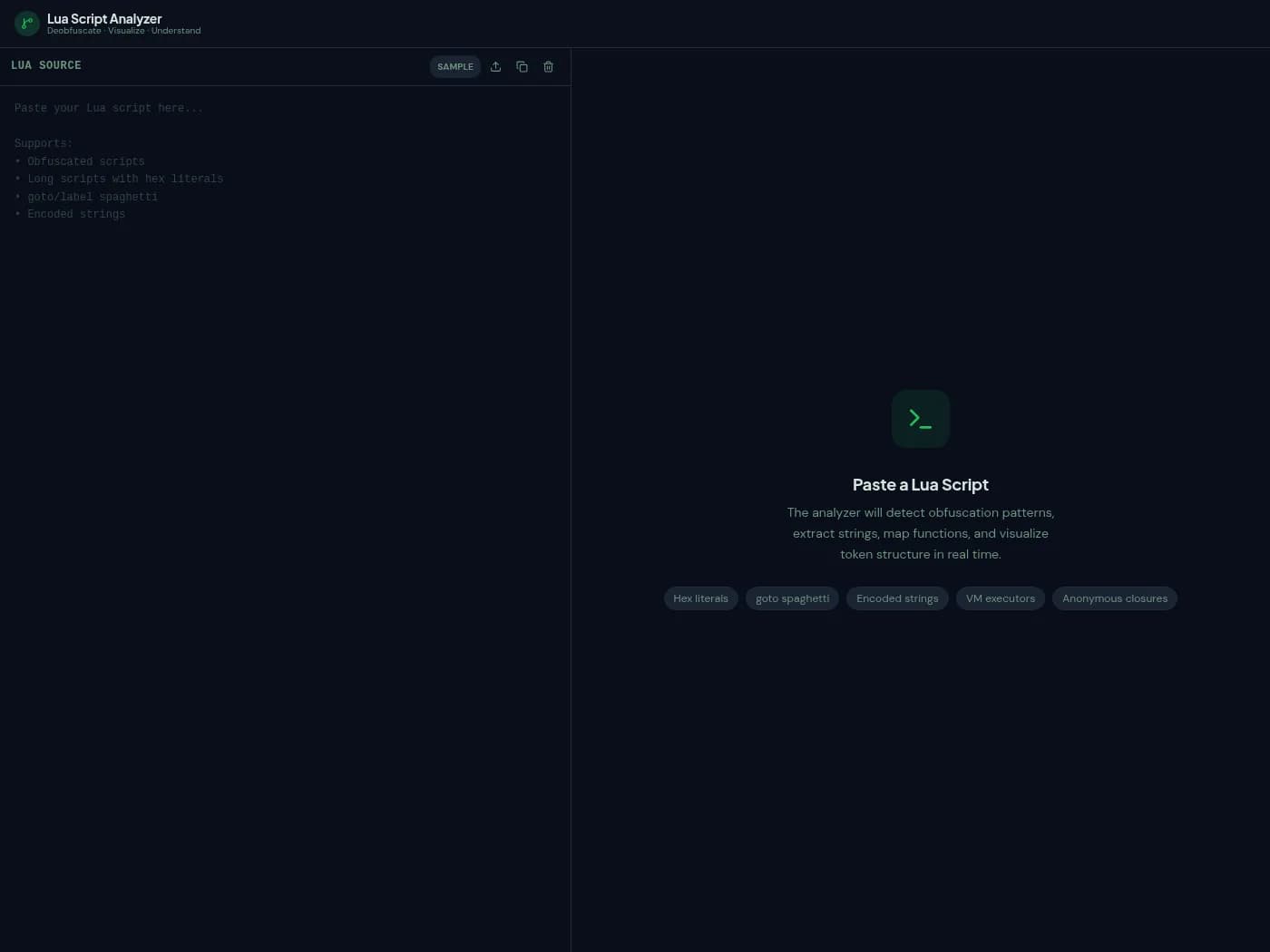 Lua Script Analyzer