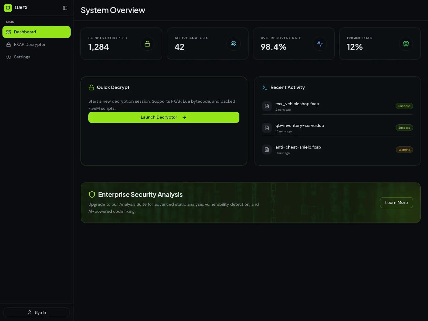 LuaFX Decrypt Toolkit