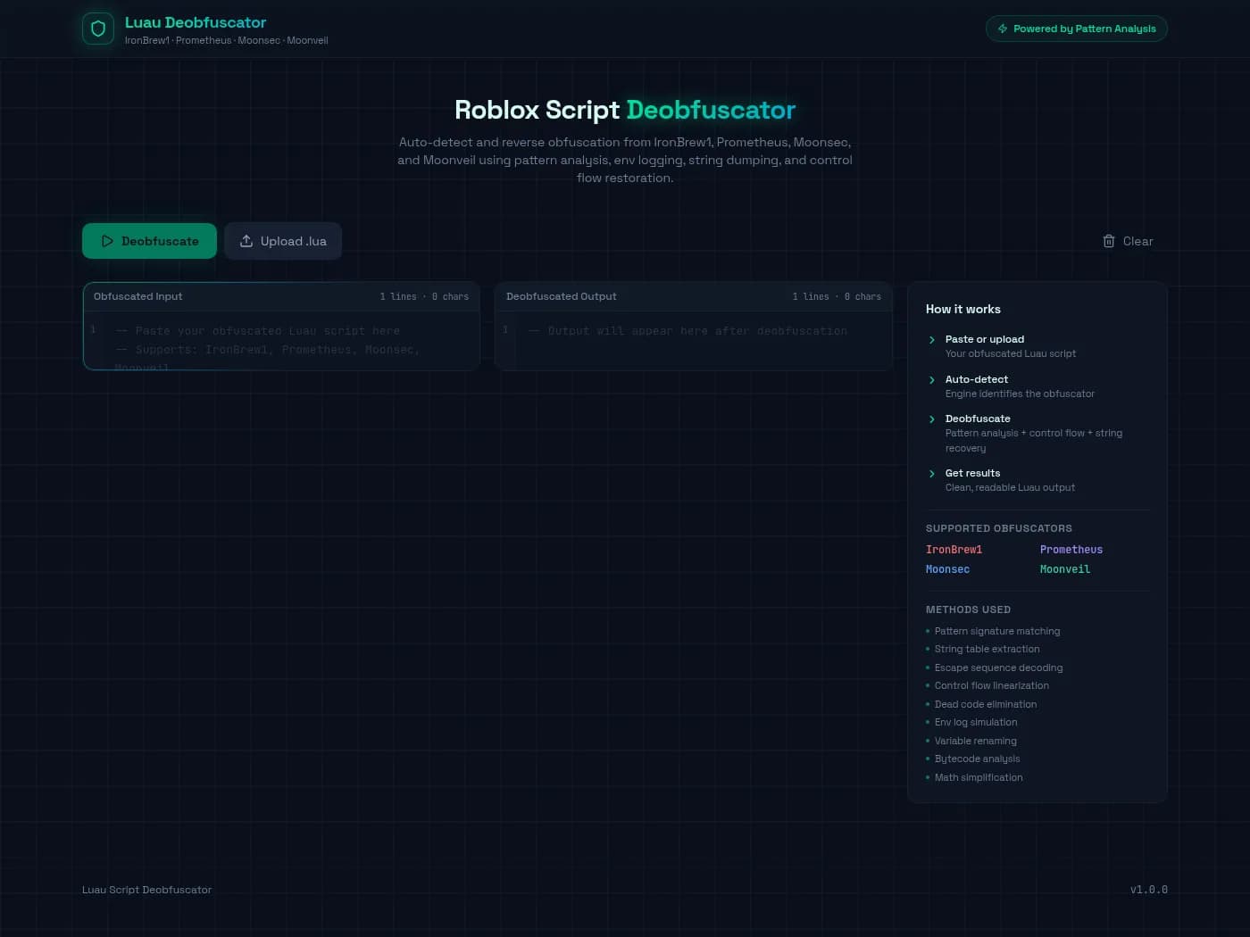 Luau Script Deobfuscator