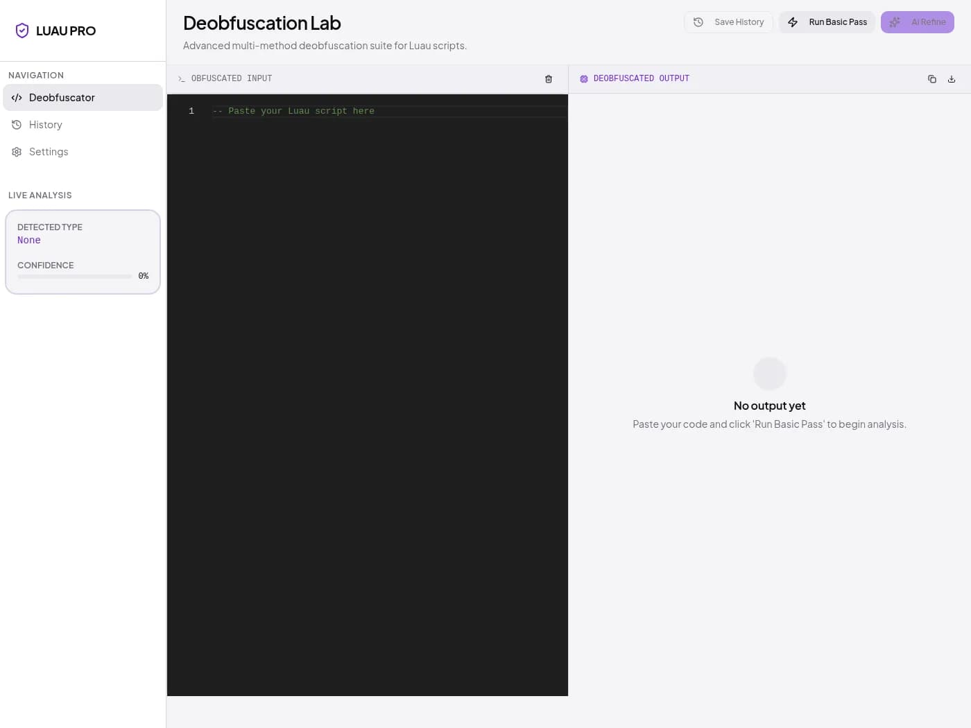 Luau Deobfuscator Pro