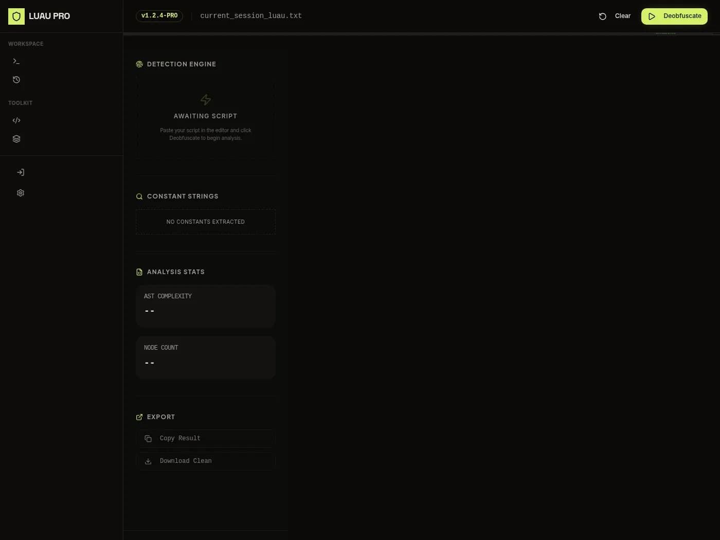Luau Deobfuscator Pro