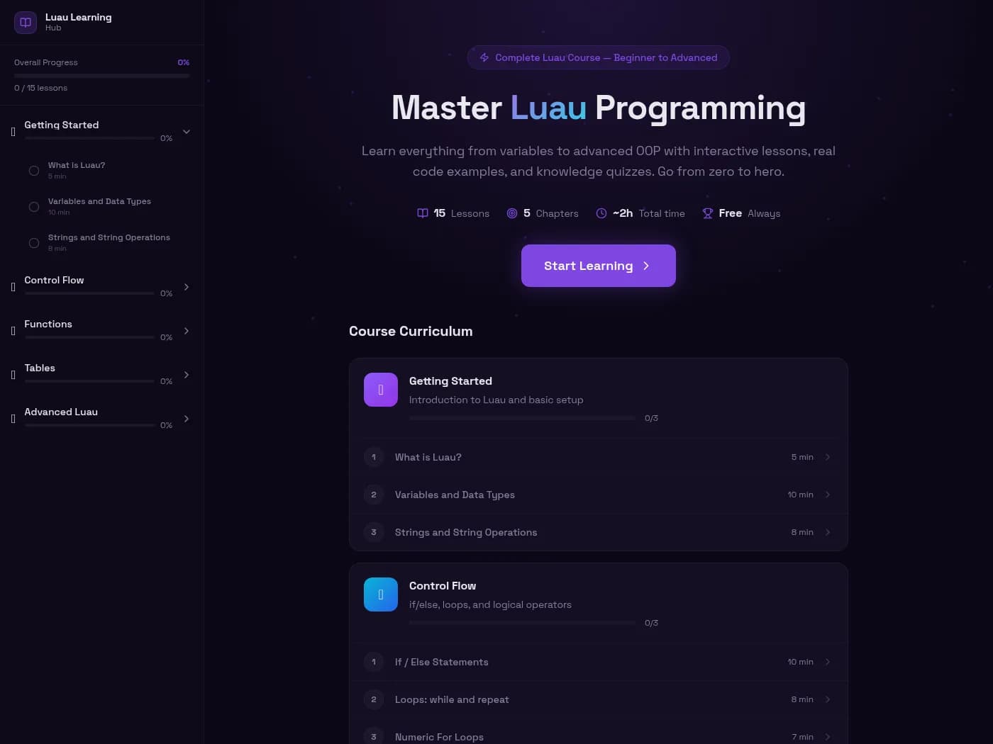Luau Learning Hub