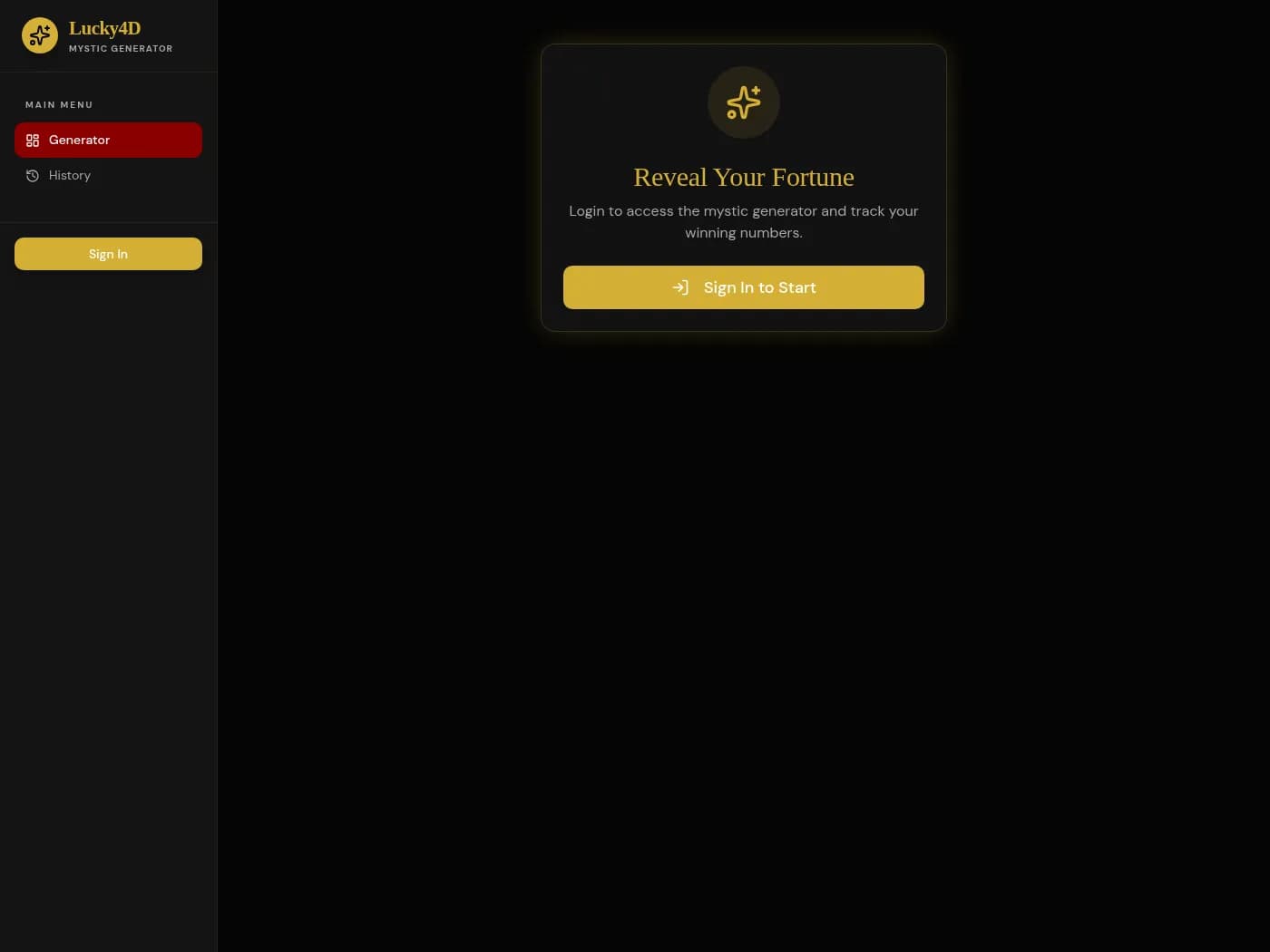 Lucky 4 Digits Generator