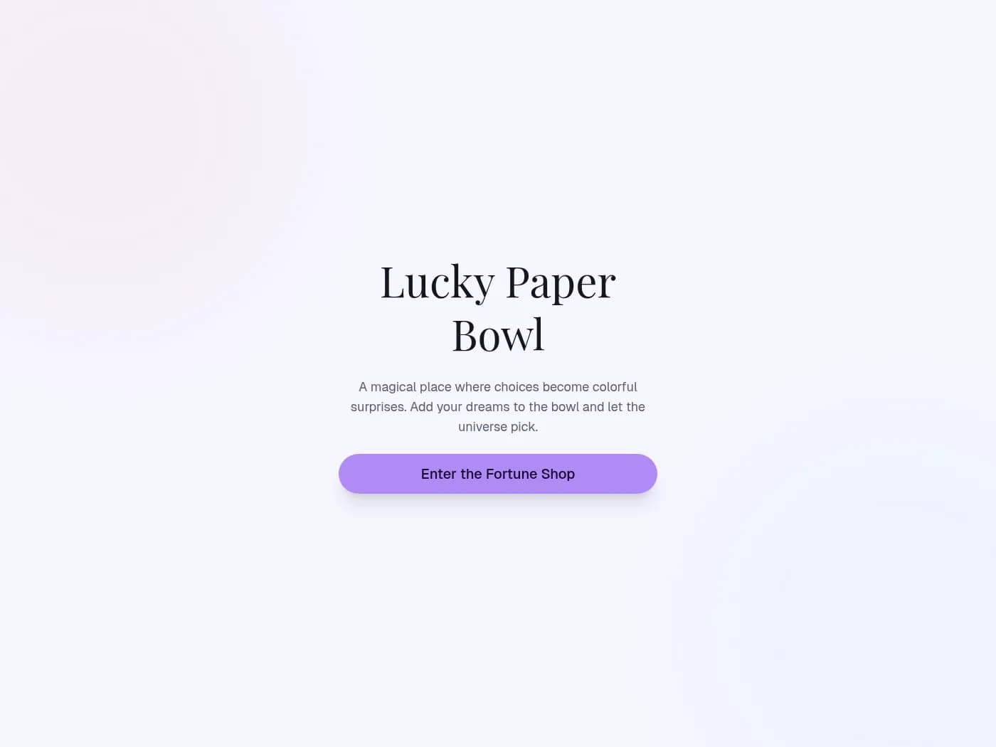 Lucky Paper Bowl