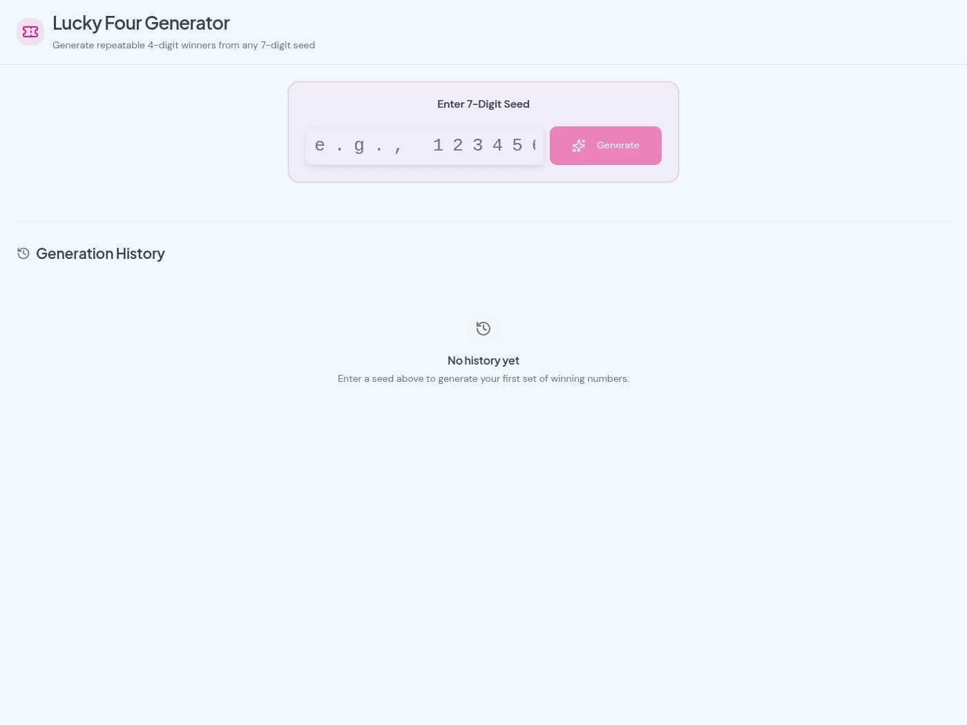 Lucky Four Generator