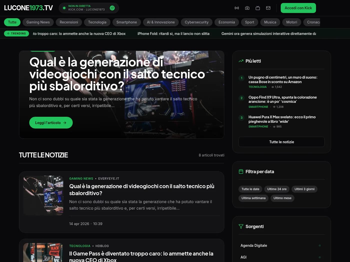 LucOne Streaming Hub