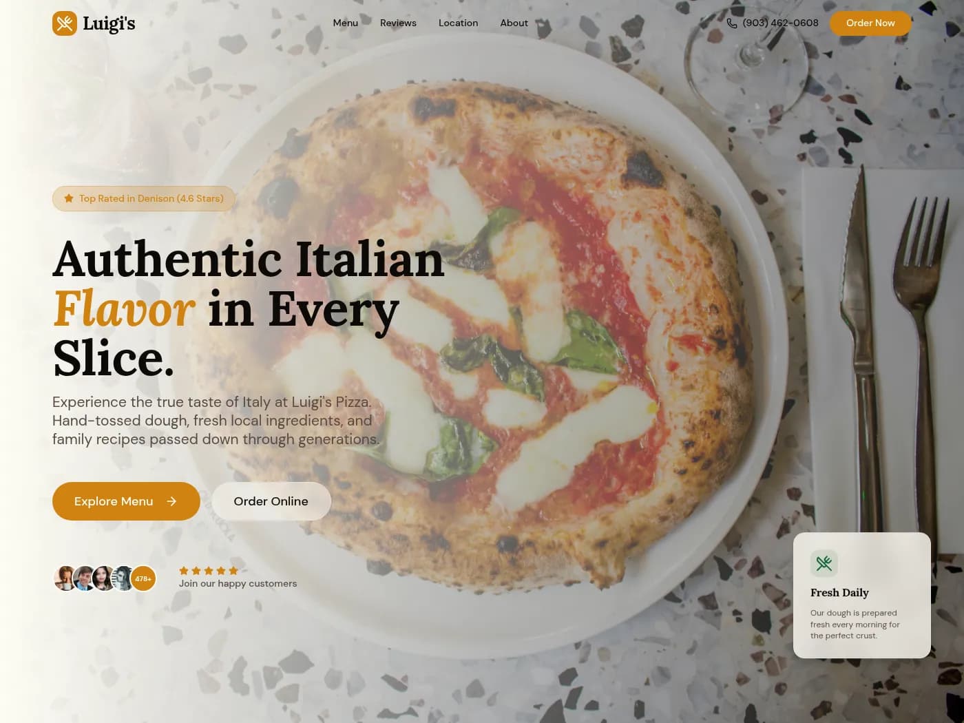 Luigi's Pizza Website