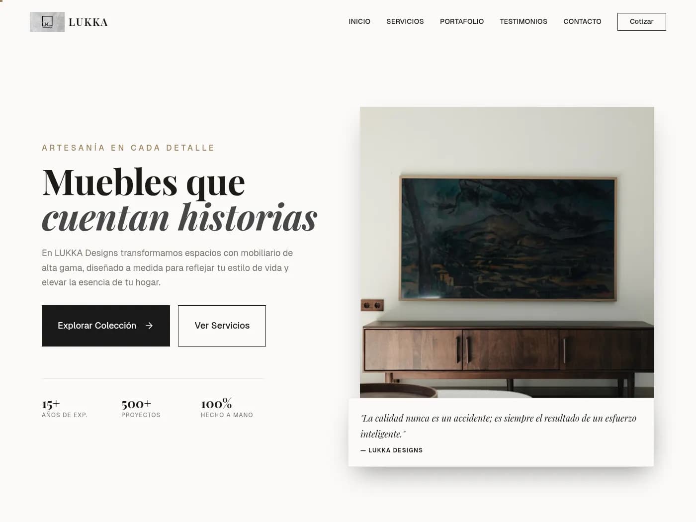 LUKKA Designs Landing