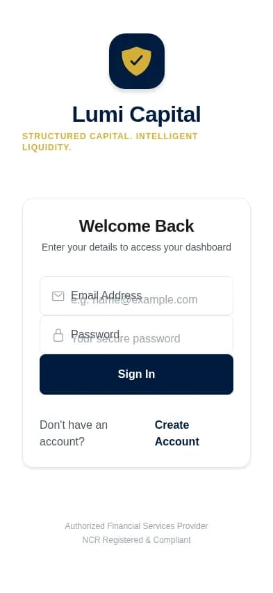 Lumi Capital Lending Suite