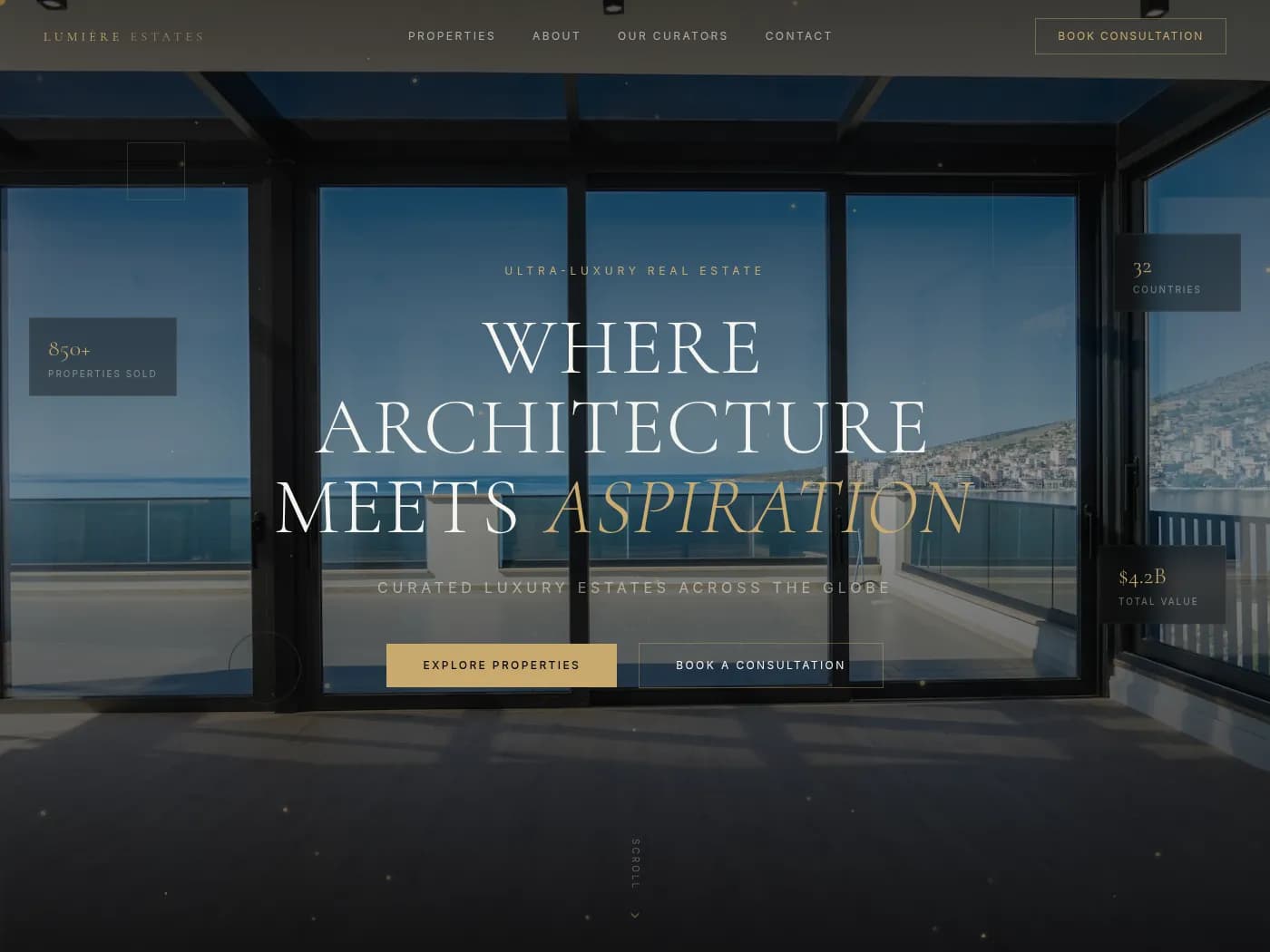 LUMIÈRE Estates 3D Website