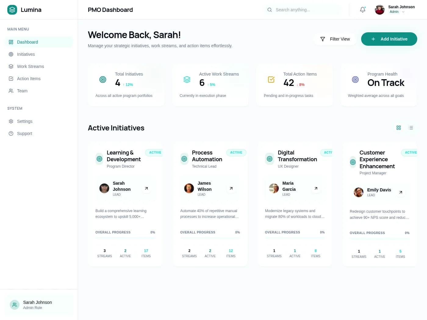 Lumina UI Redesign
