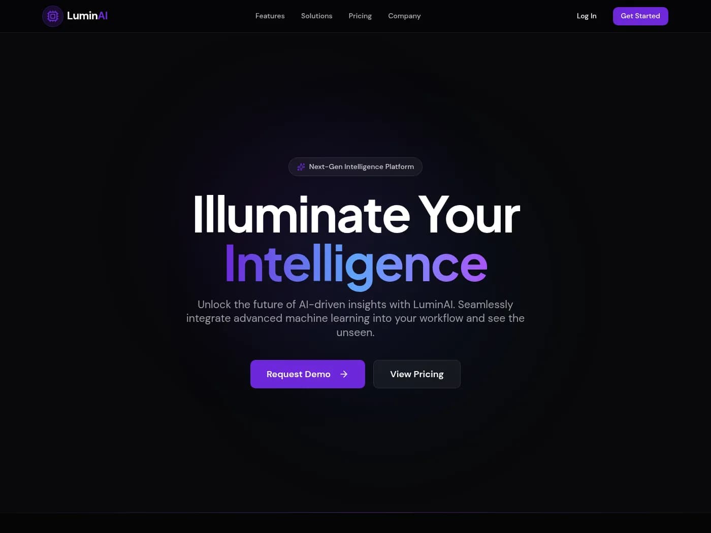 LuminAI Landing Page
