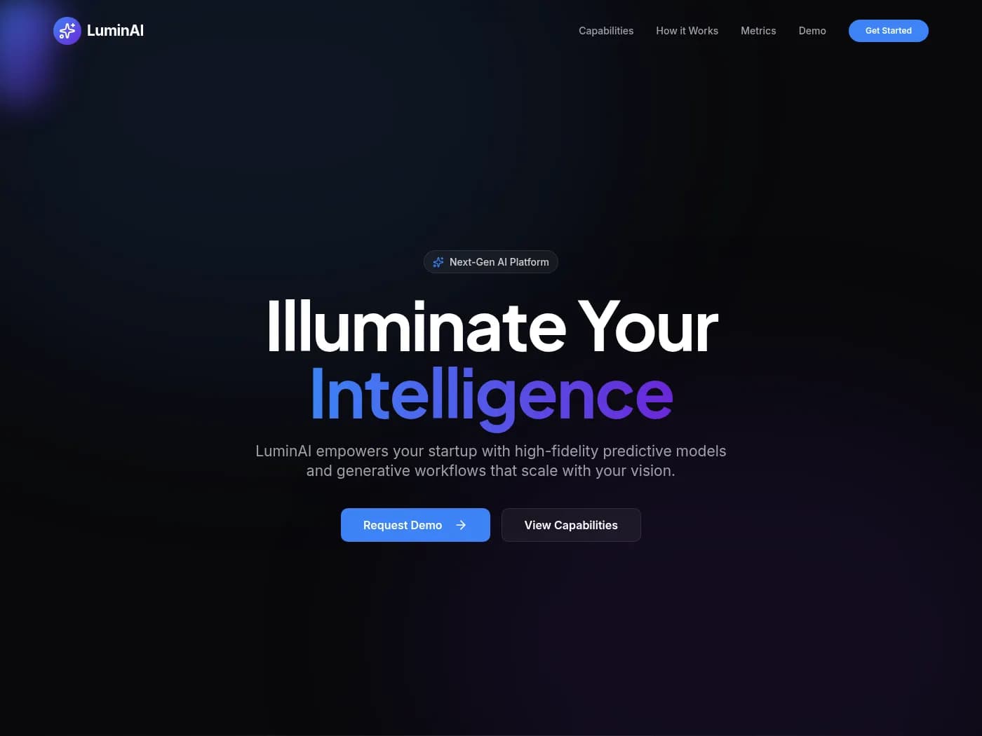 LuminAI Landing Page