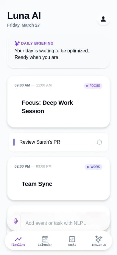 Luna Calendar AI