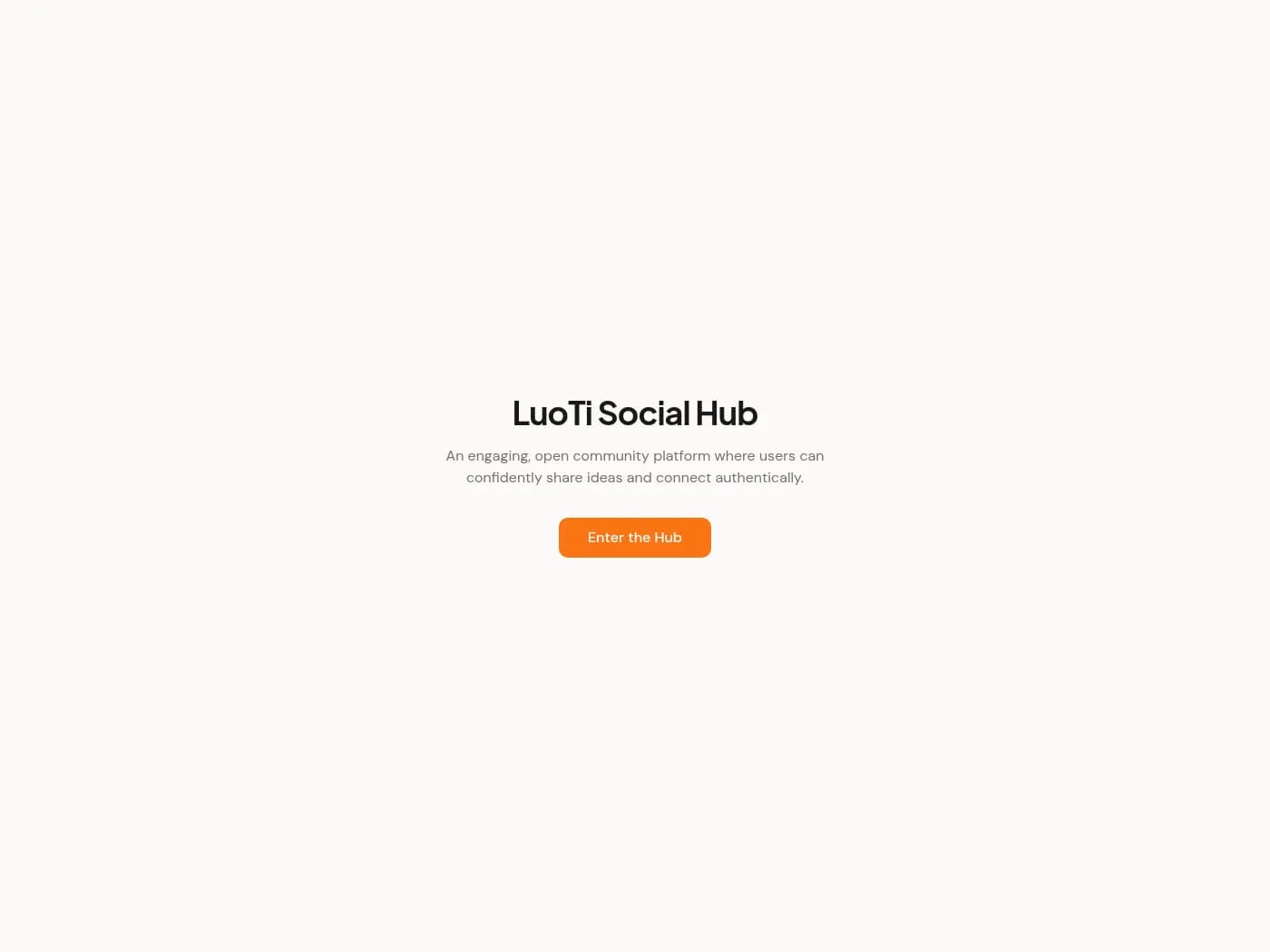 LuoTi Social Hub
