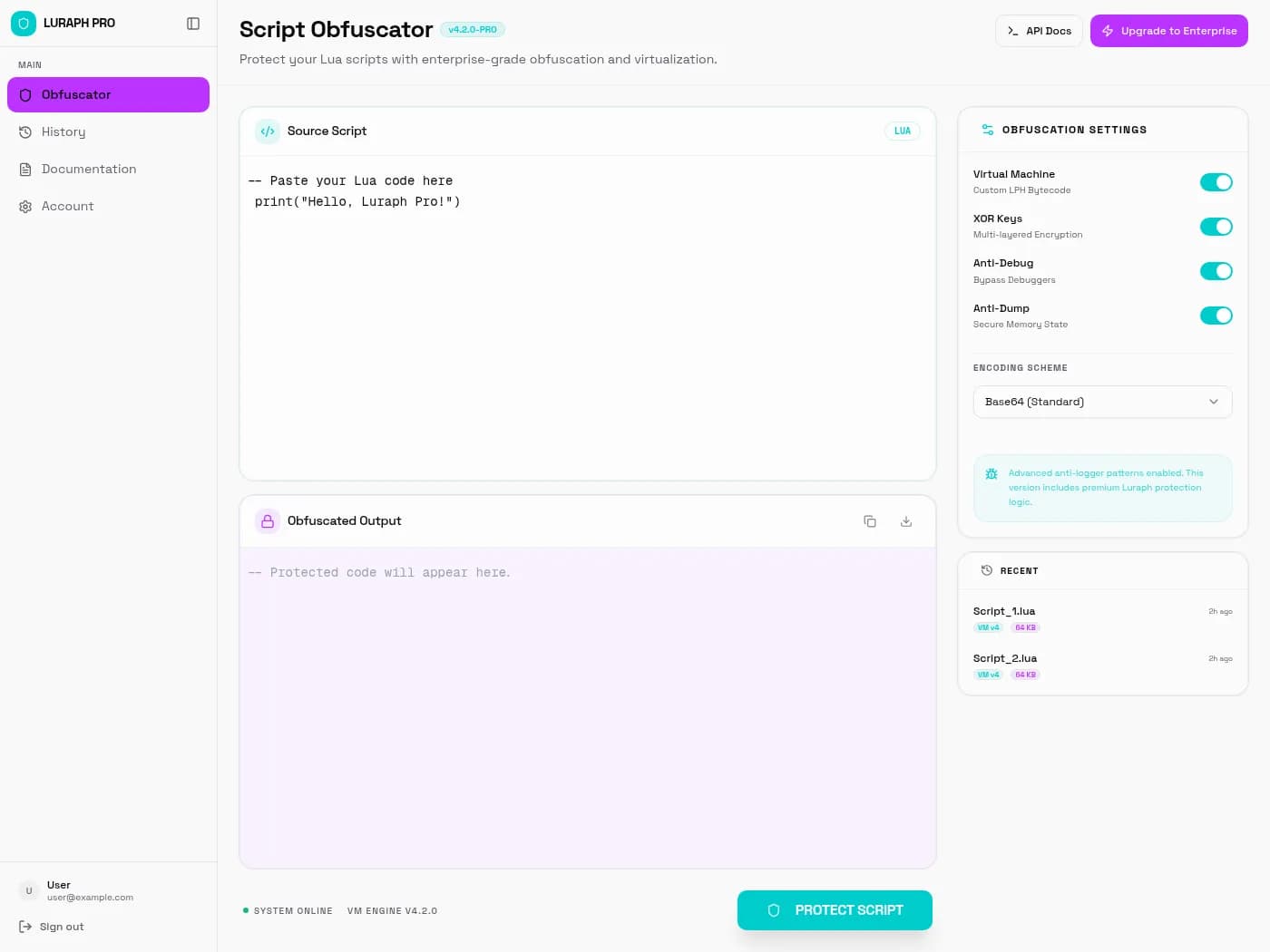 Luraph Pro Obfuscator