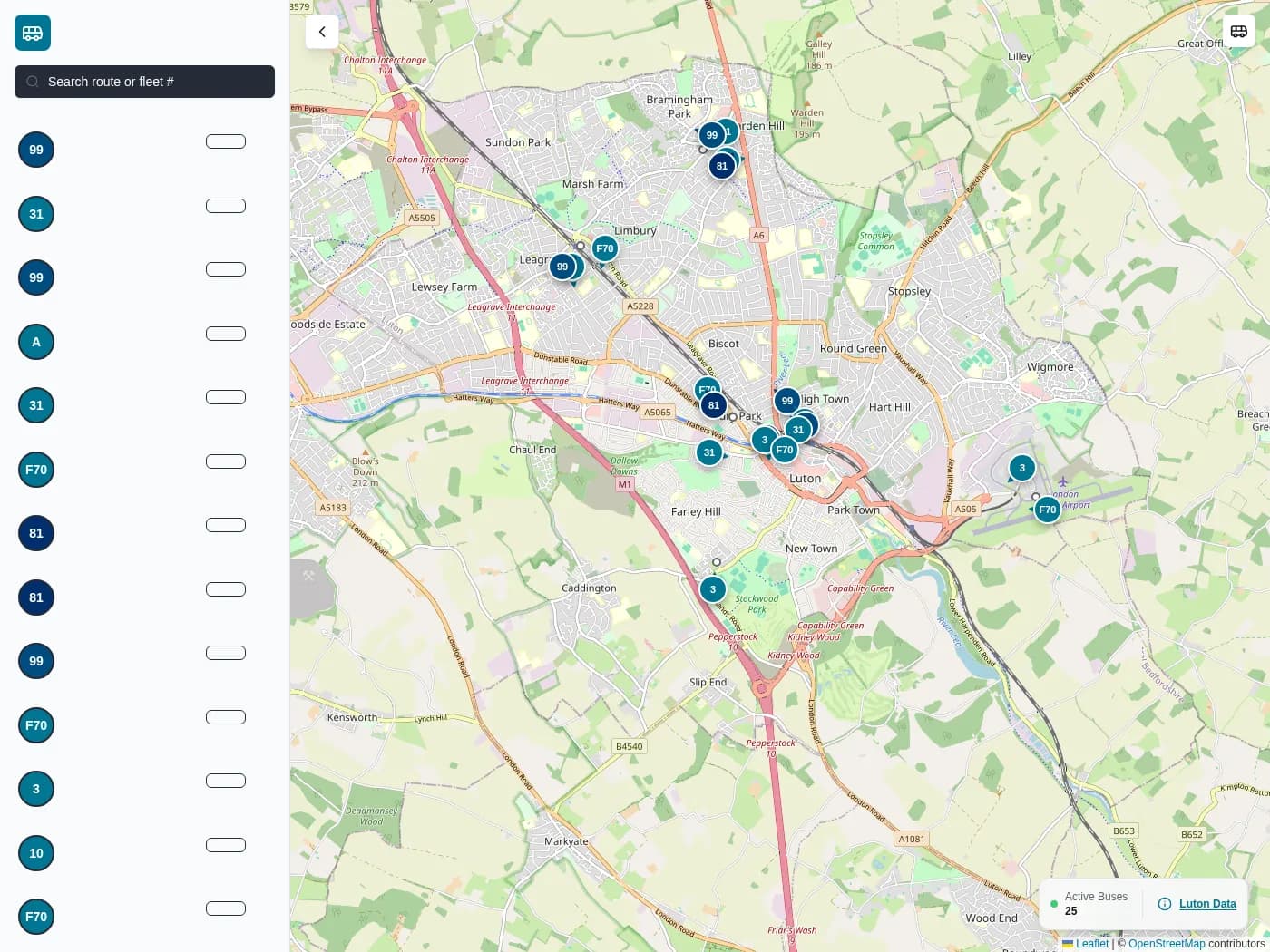 Luton Fleet Tracker