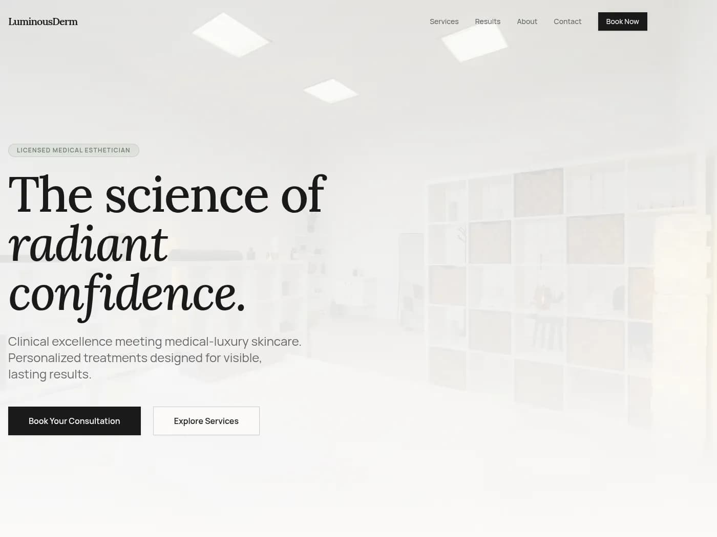 LuminousDerm Booking Platform