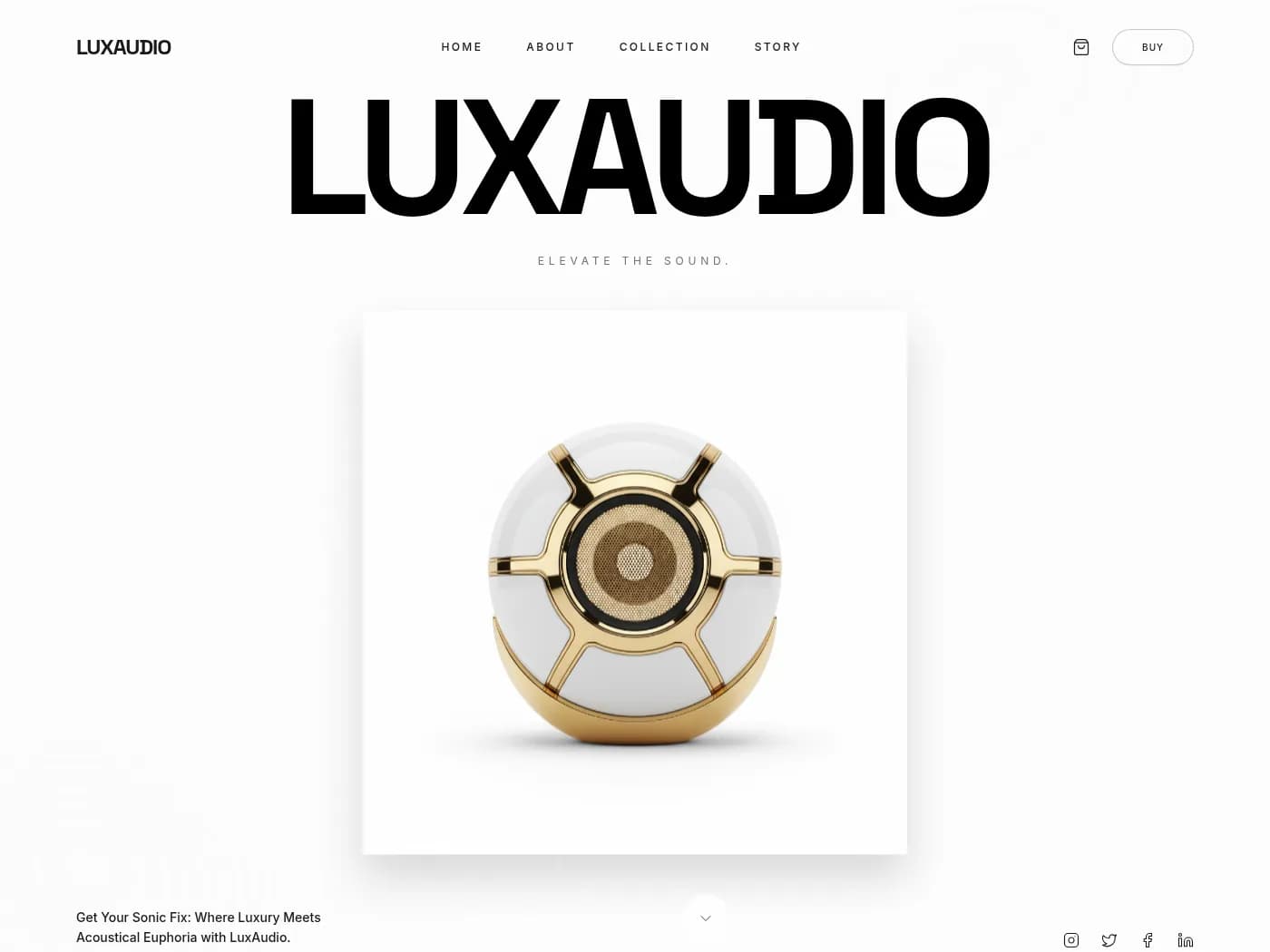 LuxAudio Landing Page