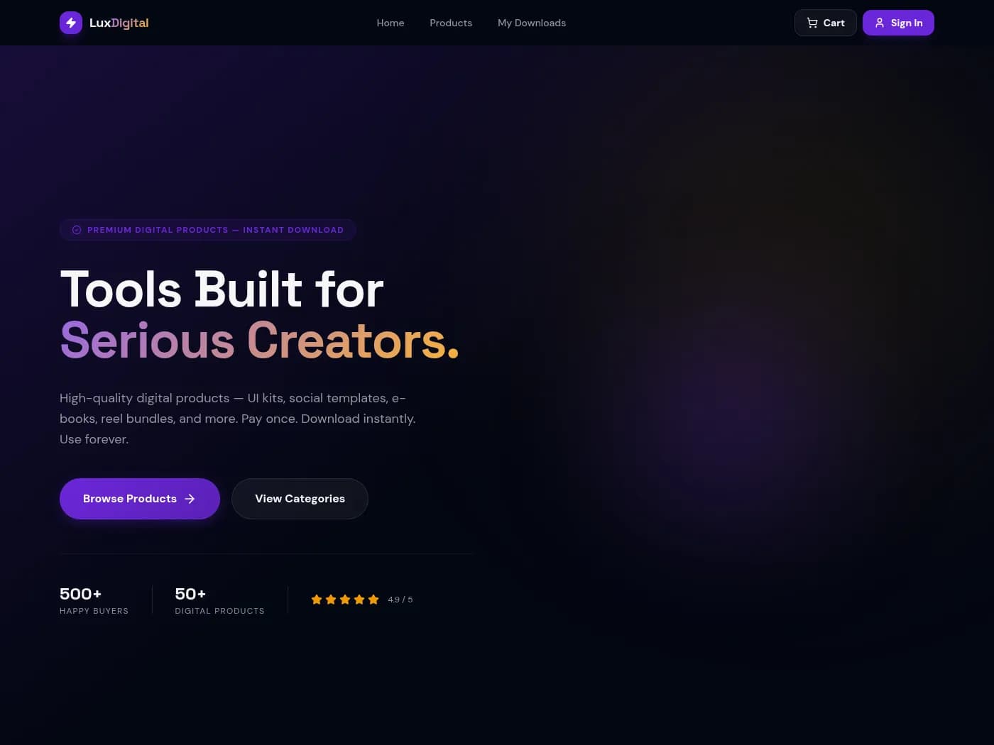 LuxDigital Marketplace