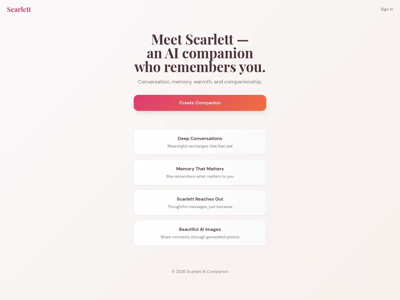 Scarlett AI Companion