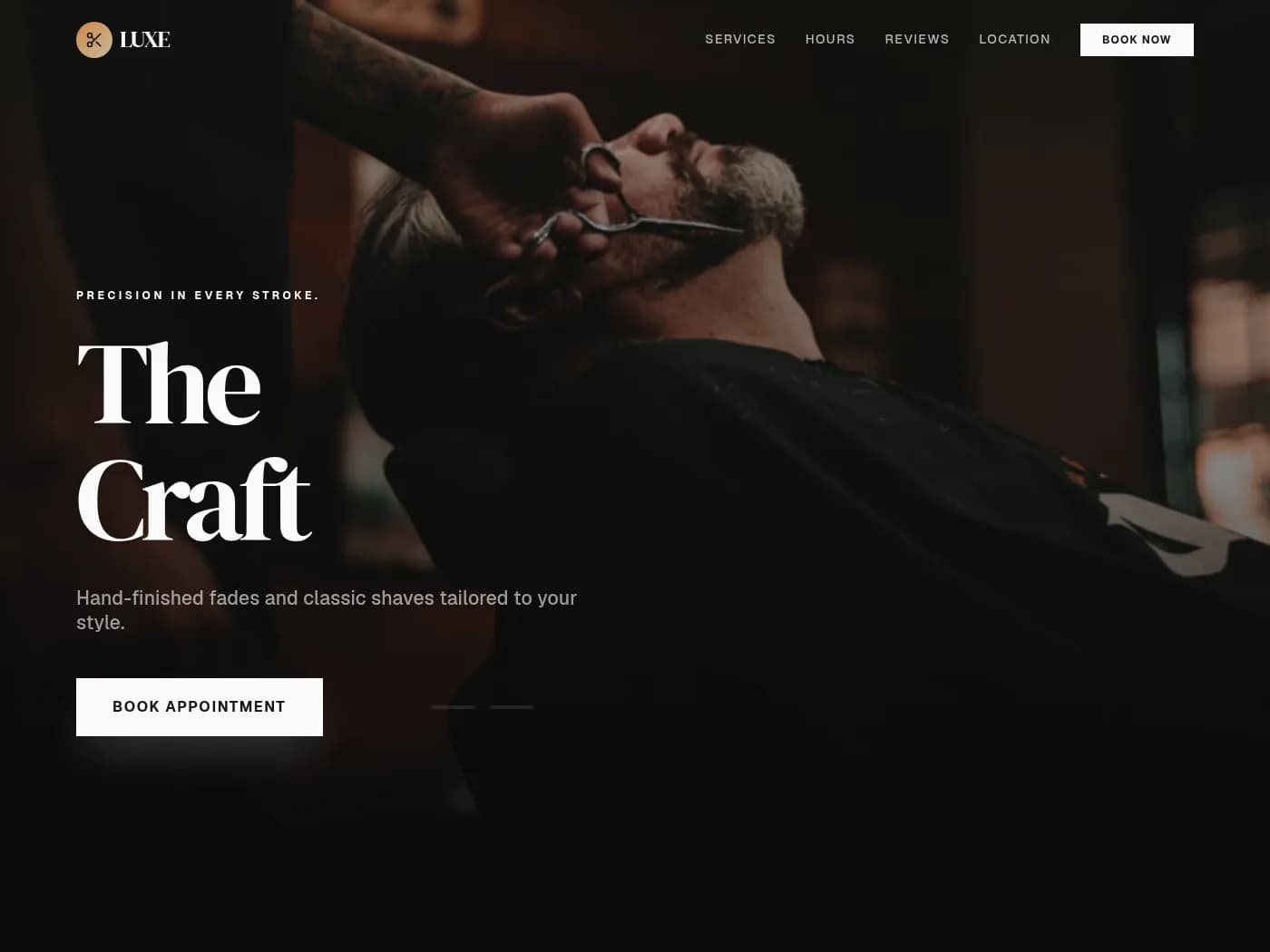 Luxe Barbershop Site