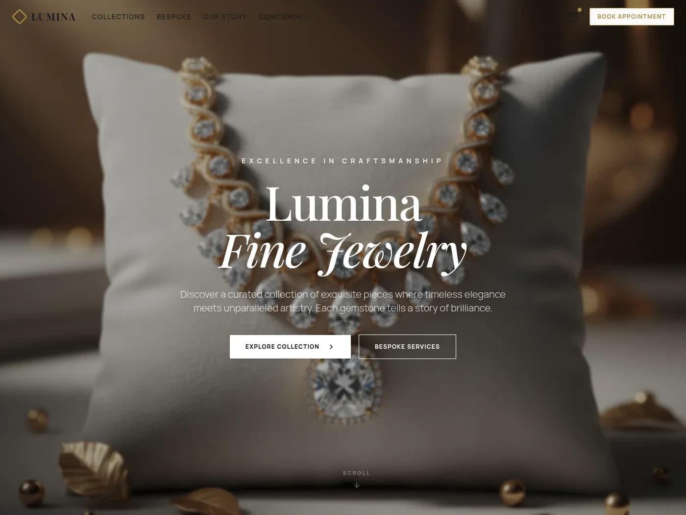 Luxe Jewelry Showcase