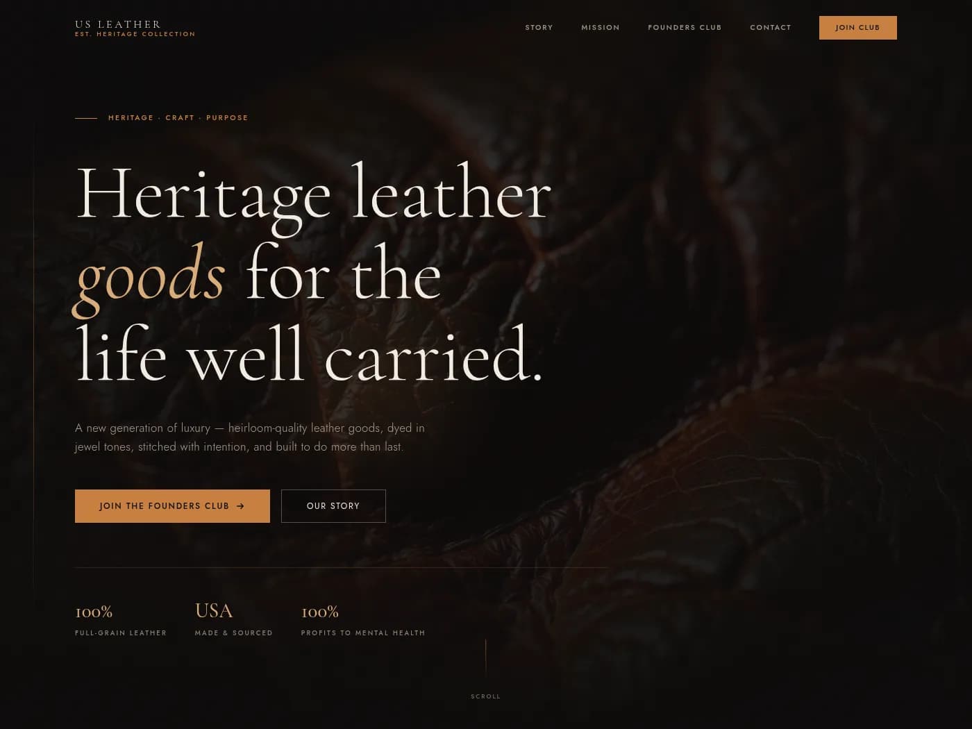 Luxe Leather Landing