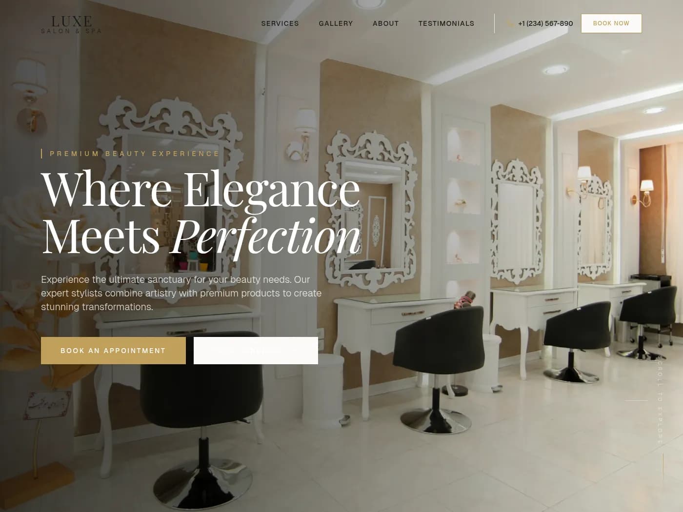 Luxe Salon Website