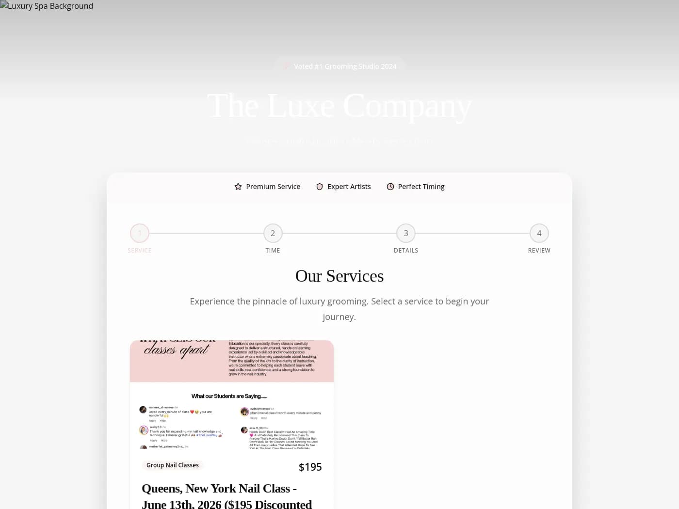 Luxe Scheduling Portal