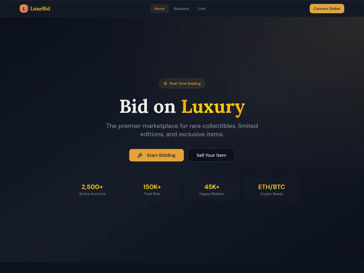 LuxeBid Platform