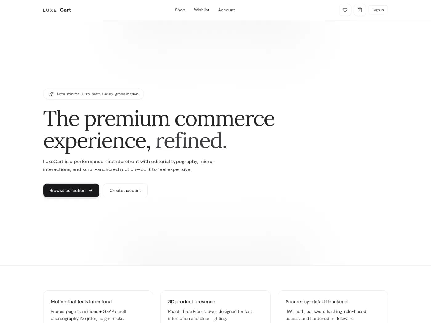 LuxeCart E-Commerce