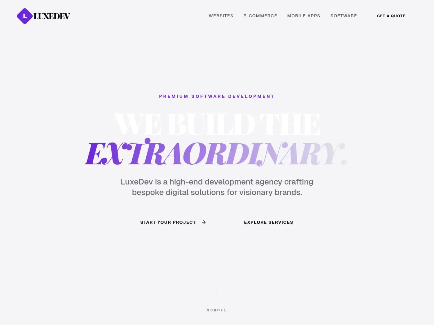 LuxeDev Agency Site