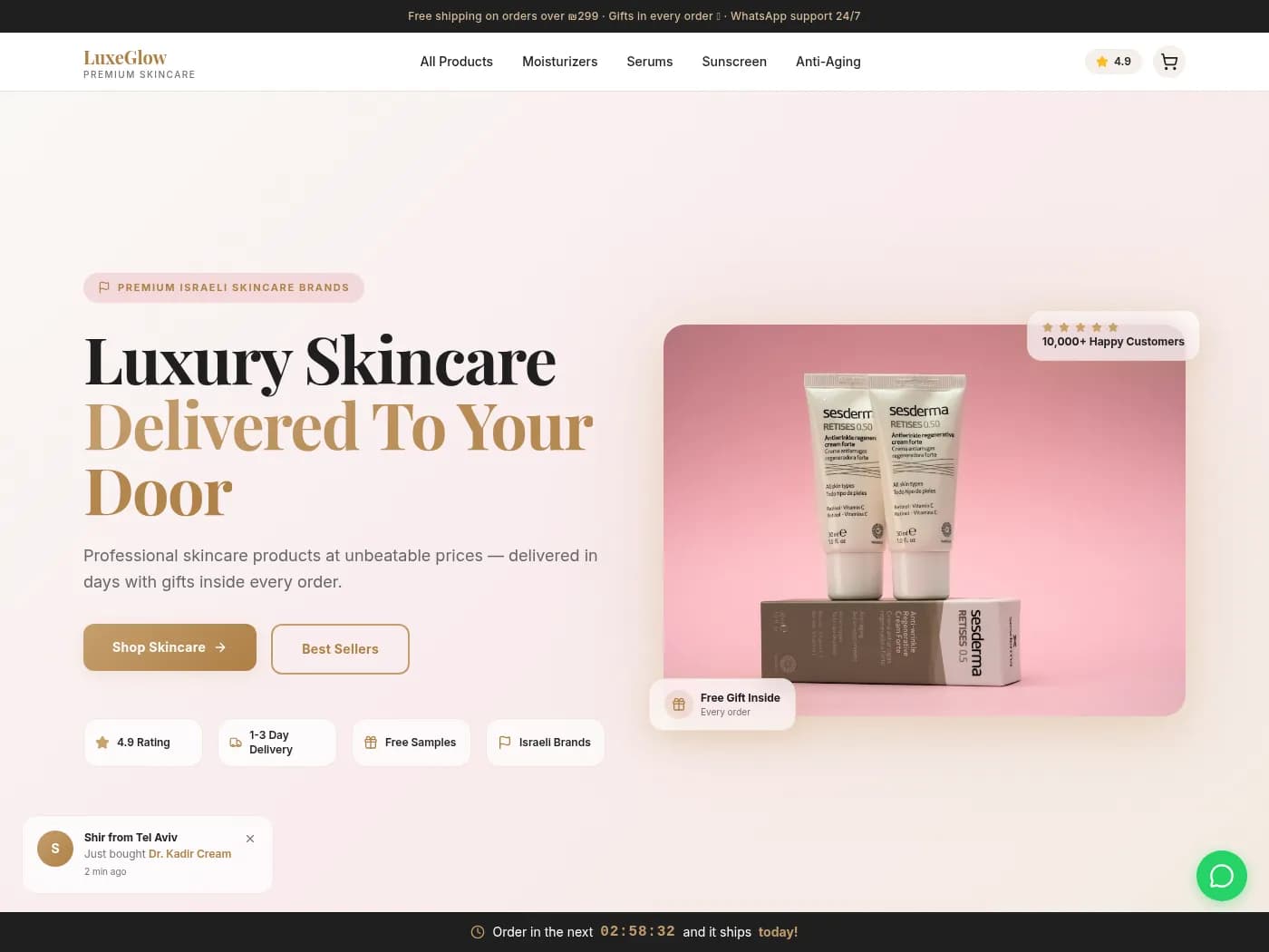 LuxeGlow Skincare Store