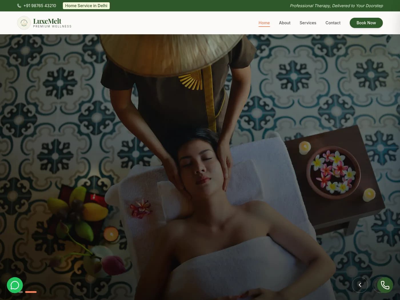 LuxeMelt Massage Website