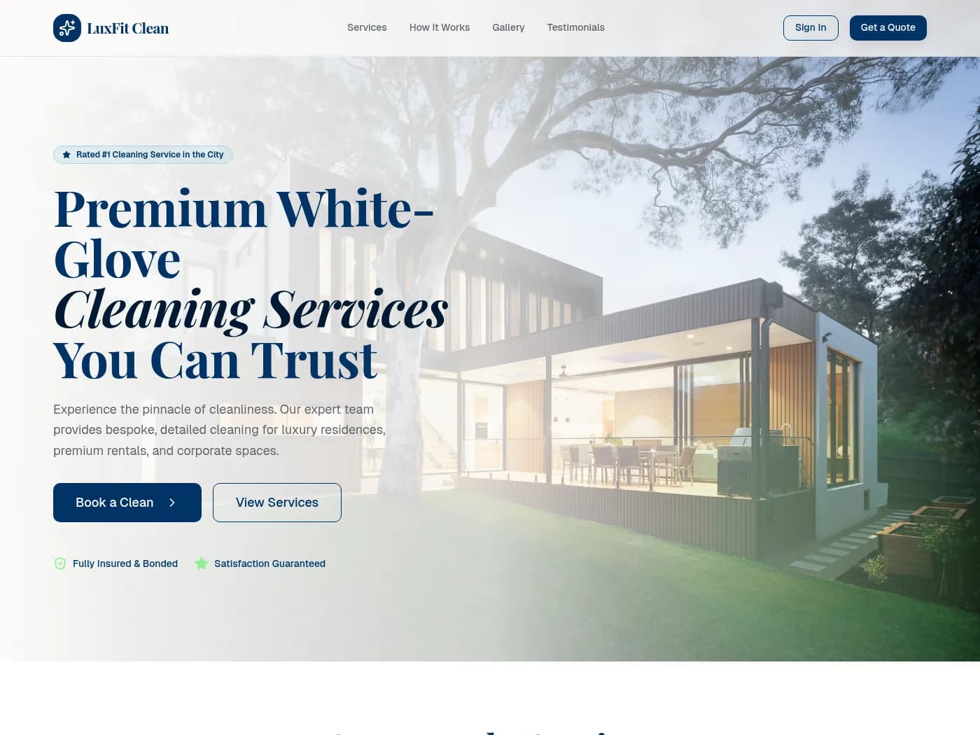 LuxFit Clean Landing Page