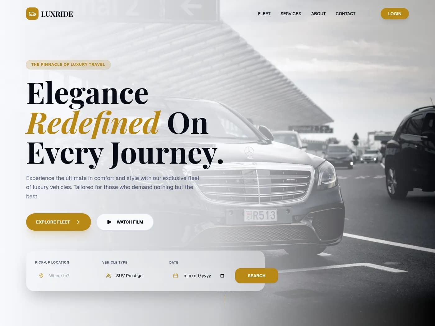 LuxRide Travel Website