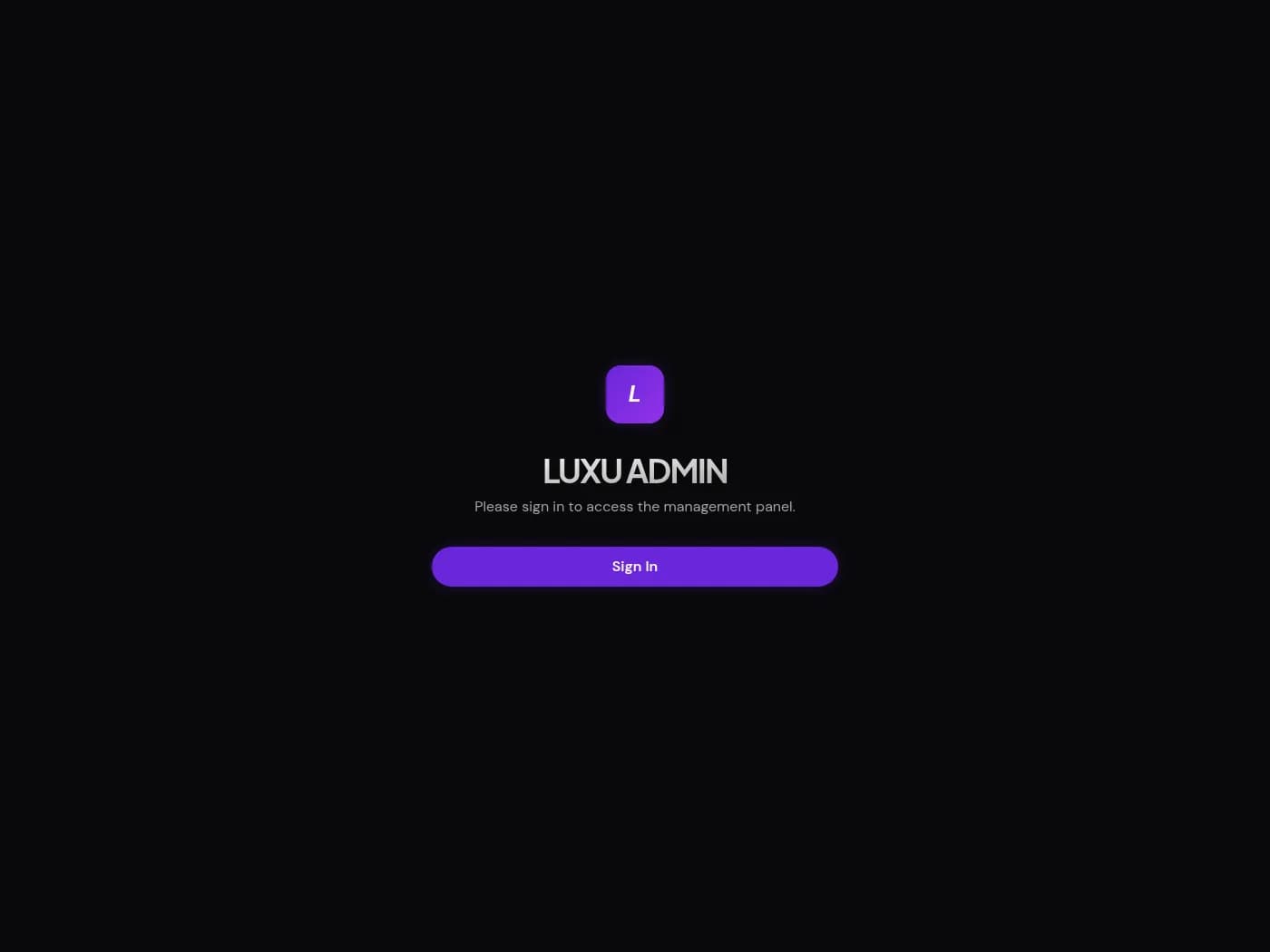 Luxu-Inspired Admin Menu