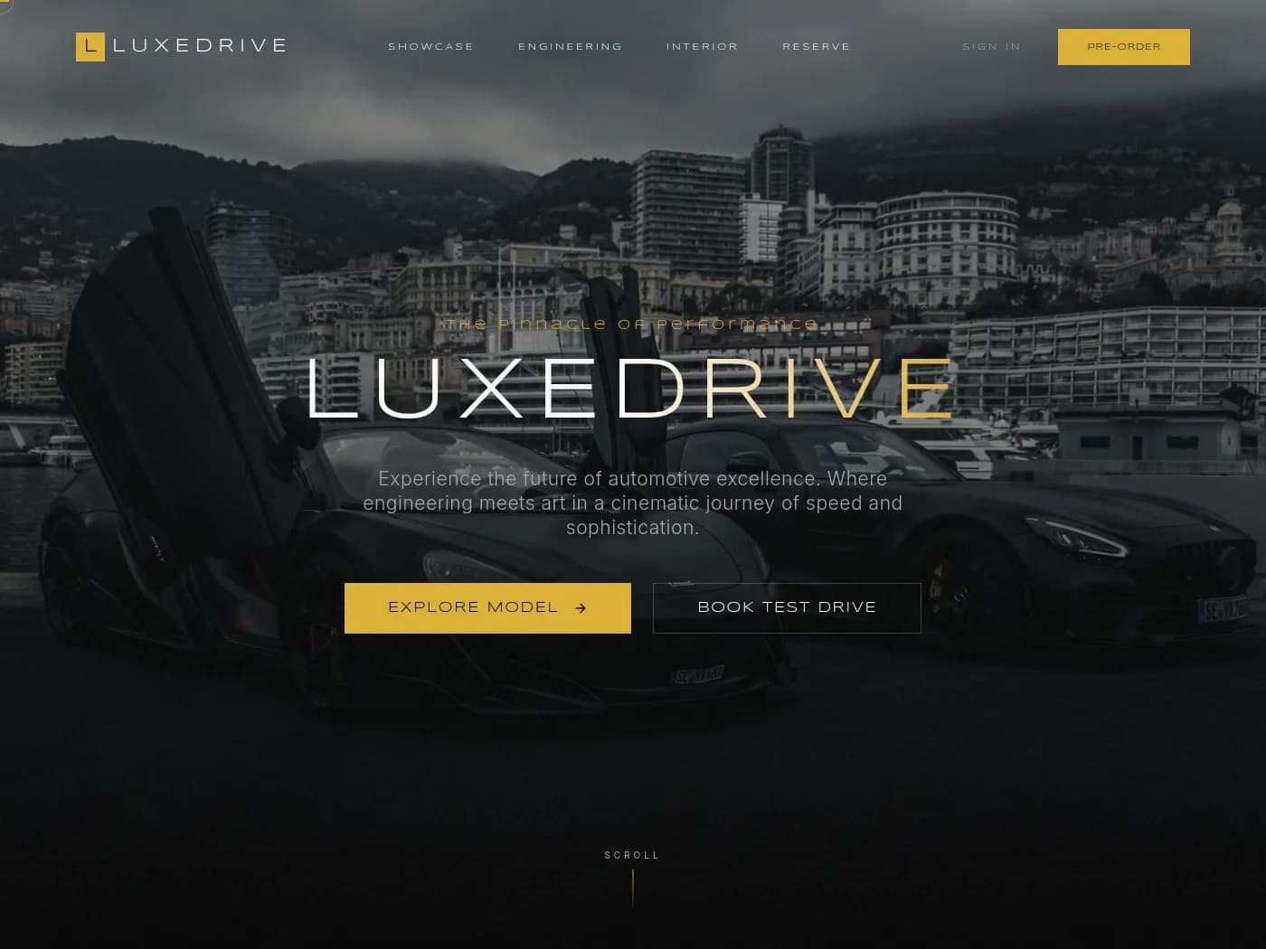 LuxeDrive Cinematic Showcase