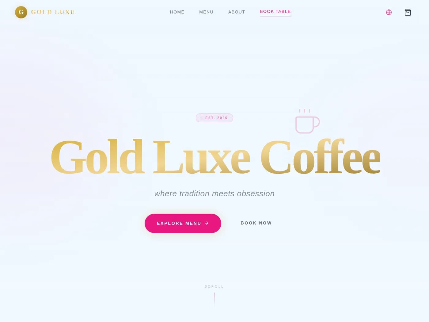 Gold Luxe Coffee Web