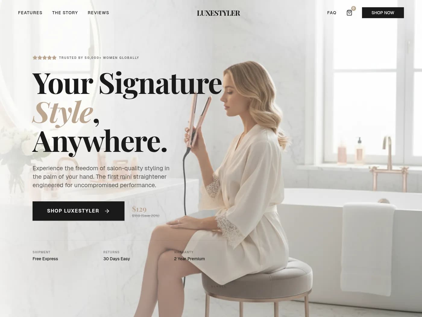LuxeStyler Brand Site