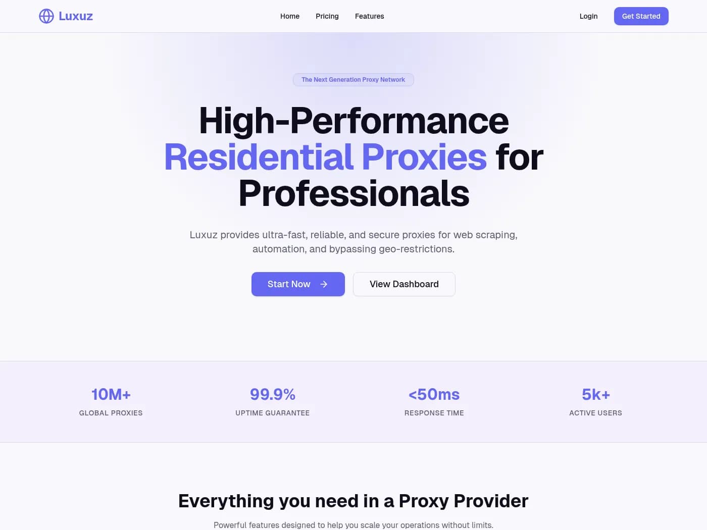 Luxuz Proxies Web Platform