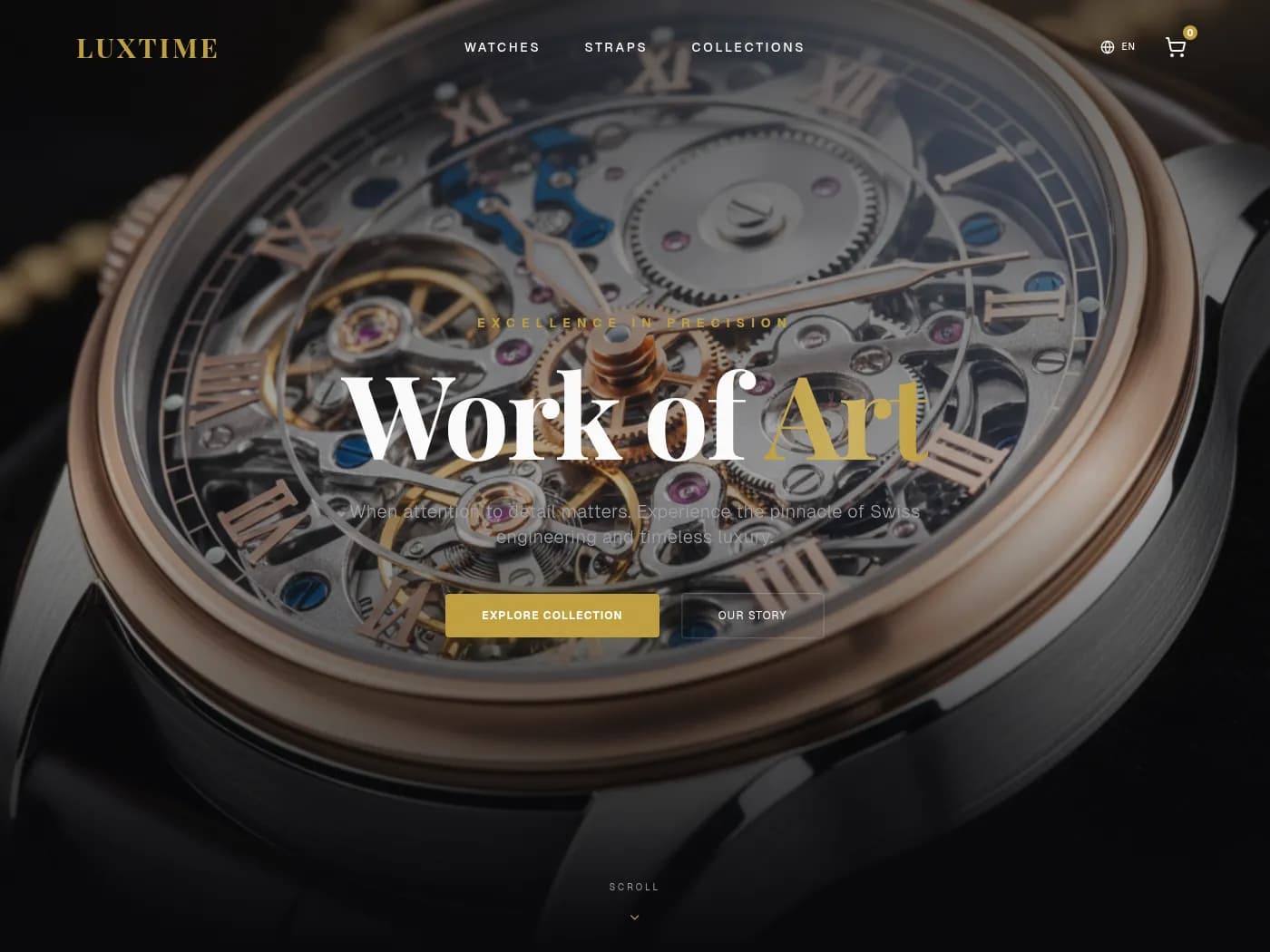 LuxTime Landing Page