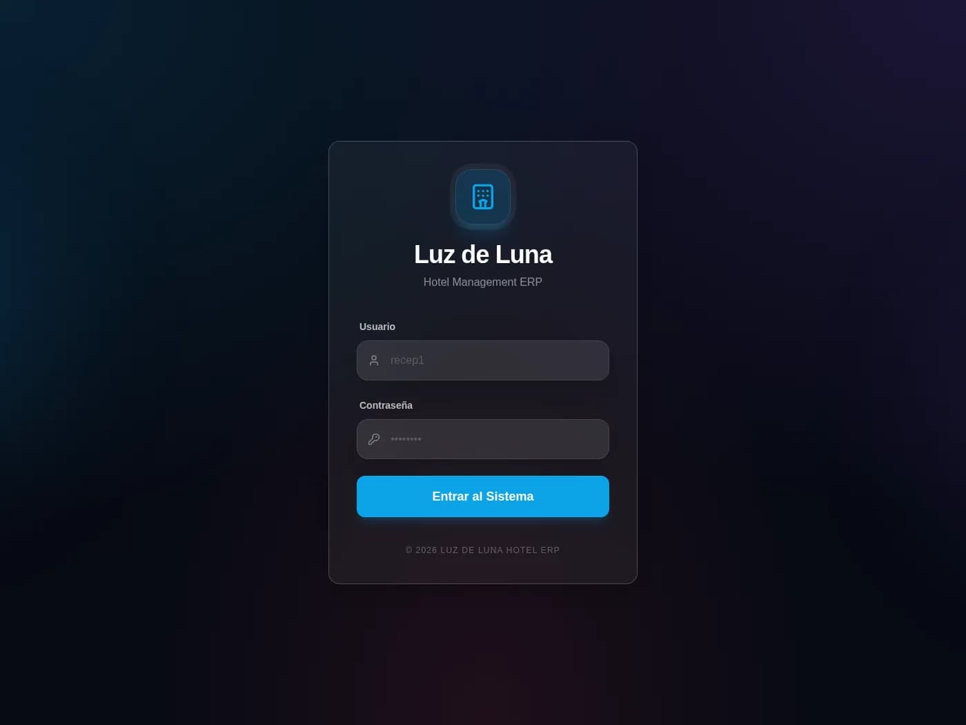 Luz de Luna Hotel ERP