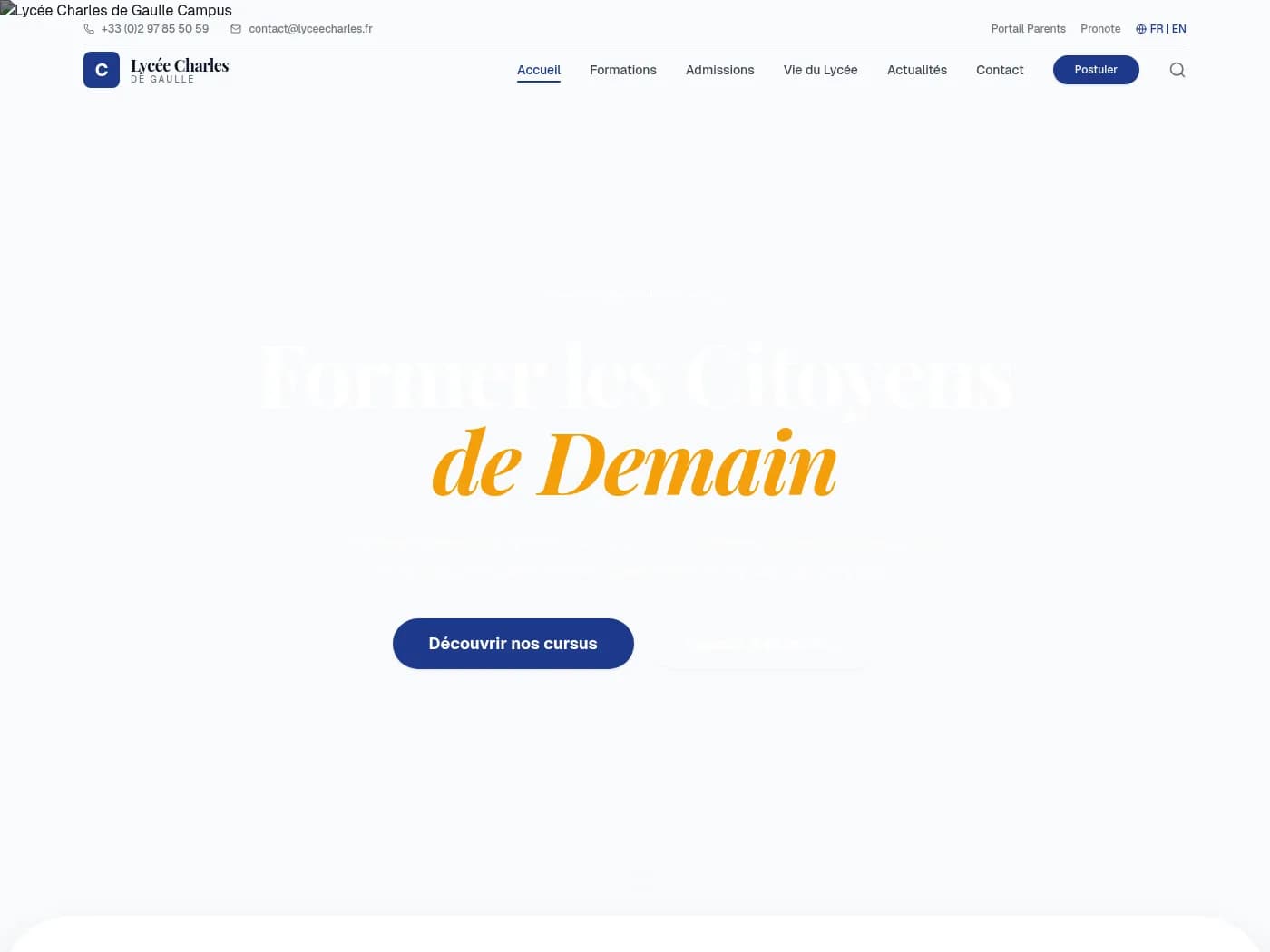 Lycée Charles Website