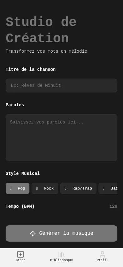 Lyric2Music Creator