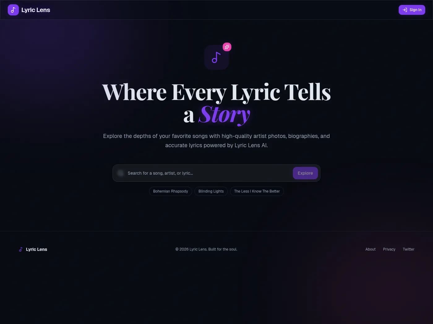 Lyric Lens