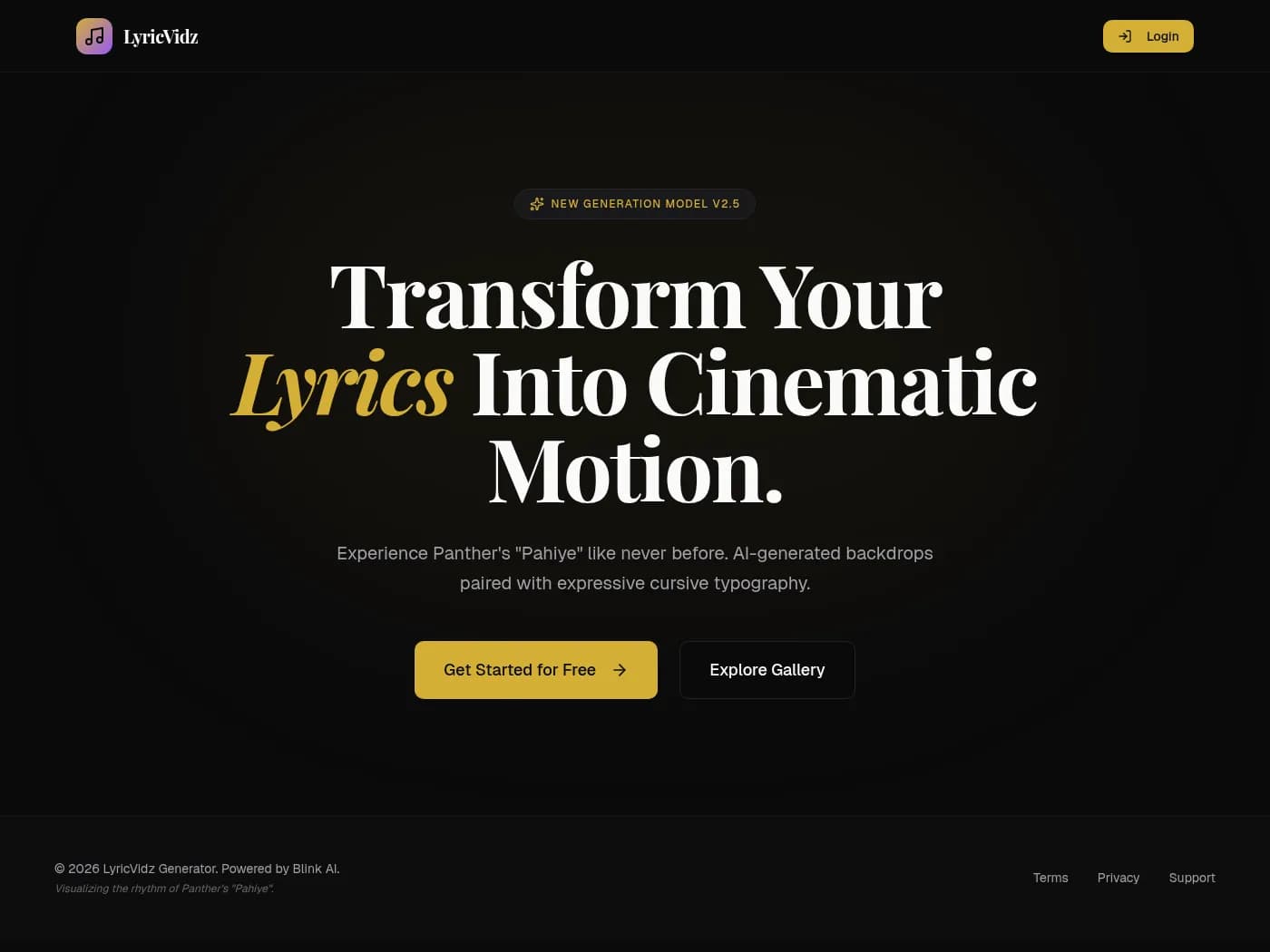 LyricVidz Generator