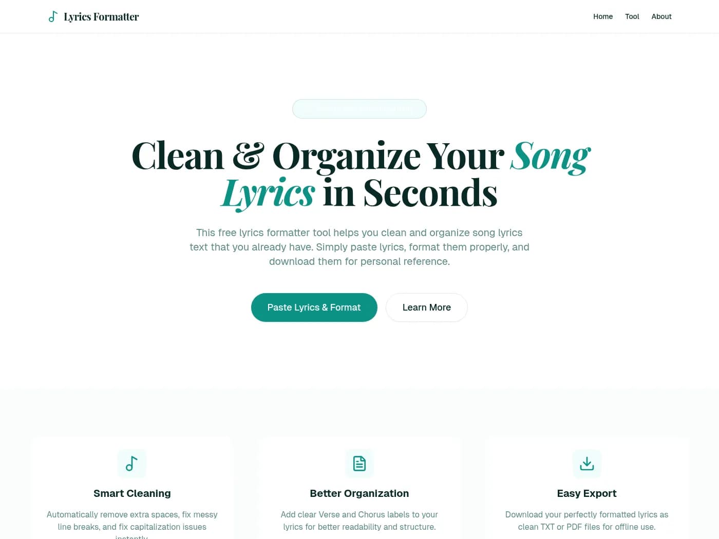 Lyrics Formatter & Downloader