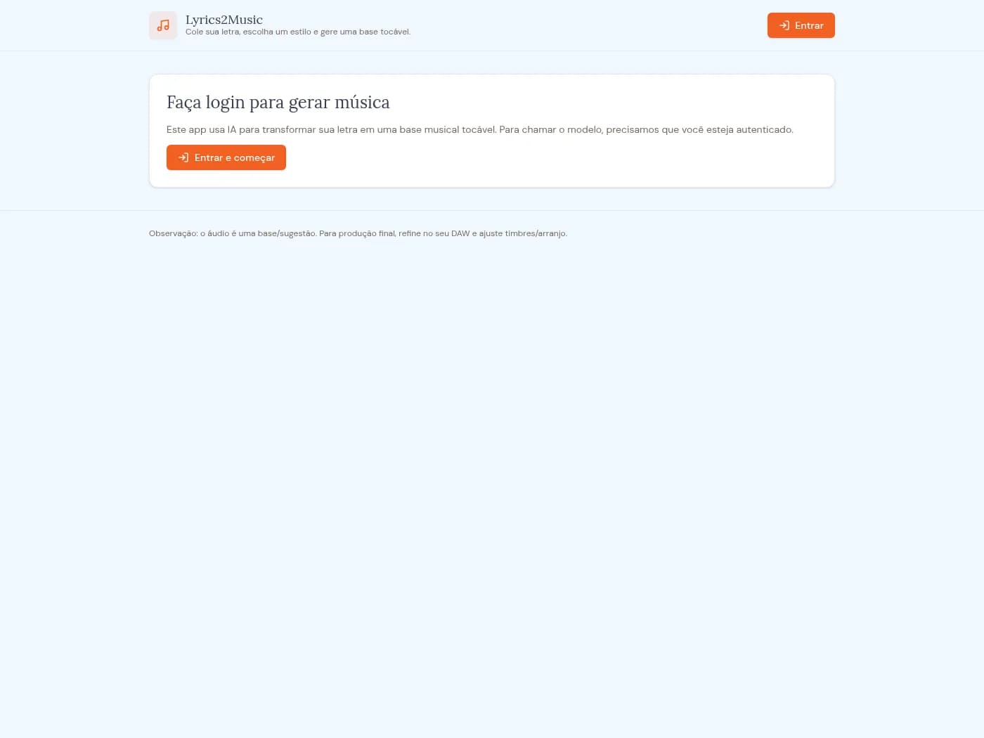 Lyrics2Music Generator
